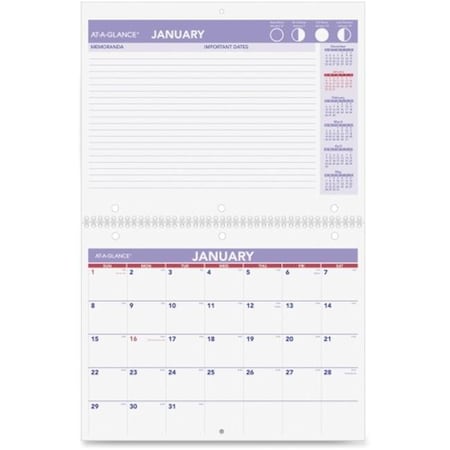 At-A-Glance At-A-Glance AAGPM17028 Plan-A-Month Wall Calendar ...