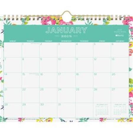 Blue Sky Herbal Blue Sky 11 x 9 in. 2018 Day Designer White Floral Wall ...