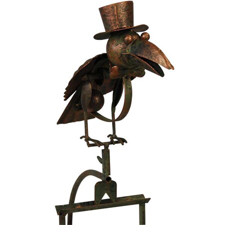 Esschert Design Metal Bird Rocker Stake with Hat ZYCT810 | Zoro