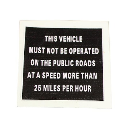 Stentensgolf StentensGolf SMV00L Slow Moving Vehicle Sticker; over 25 ...