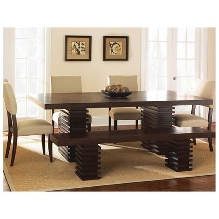 Steve Silver 9 x 18 x 28 in. Briana Table Base, 2 Pedestal Base Box ...