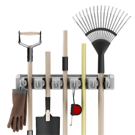 Campo Shovel, Rake & Tool Holder with Hooks - Gray CA3234924 | Zoro