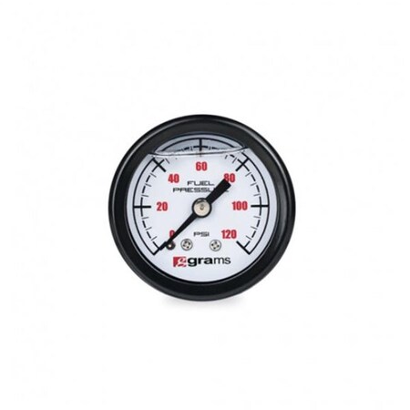Grandes Travesuras 0-120 PSI Universal Fuel Pressure Guage, White ...