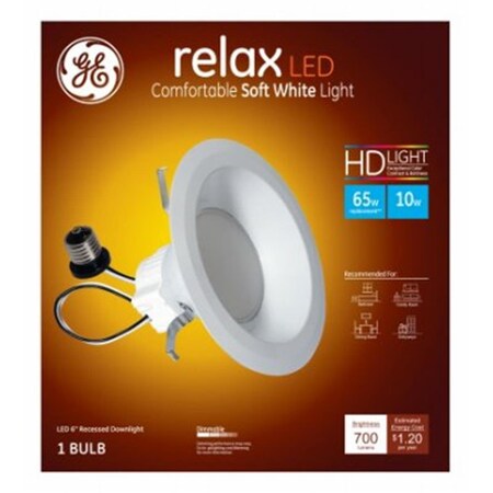Ge 10 watt RS6 Relax Bulb - White GE569216 | Zoro