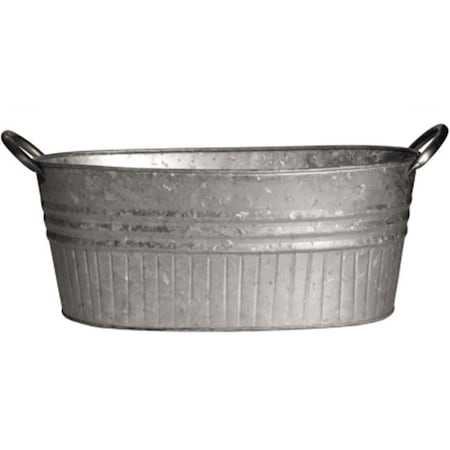 Perfectpatio 24 in. Galvanized Tub Planter PE8210 | Zoro