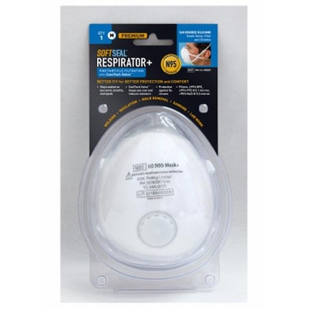 Ddme DDME 240764 N95 Softseal Valved Mask; Medium 240764 | Zoro