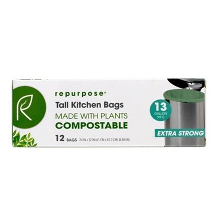 Repurpose 13 gal Compostable Tall Kitchen Bags12 Count 256619 | Zoro