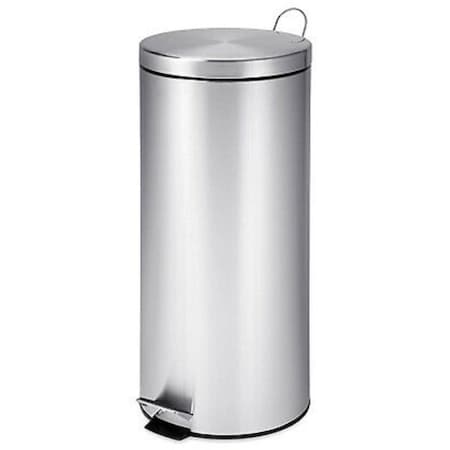 Honey-Can-Do 30 Liter Round Stainless Steel Step Can 203862 | Zoro