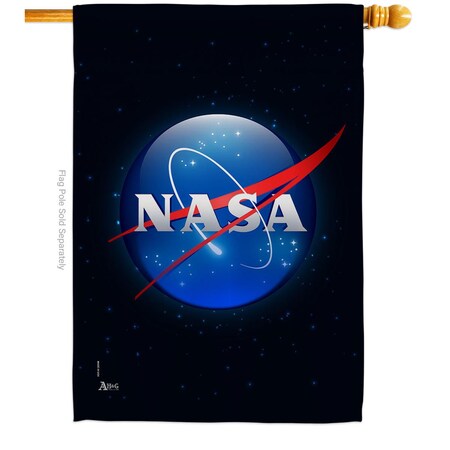Americana Home & Garden 28 x 40 in. NASA House Flag with Armed Forces ...