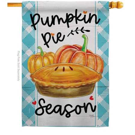 Gardencontrol 28 x 40 in. Pumpkin Pie House Flag with Fall Harvest ...