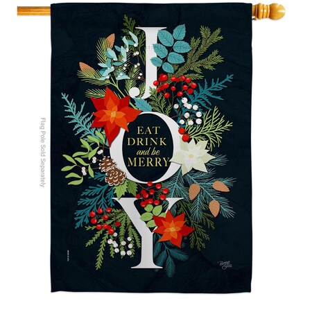 Gardencontrol 28 x 40 in. Be merry House Flag with Winter Wonderland ...