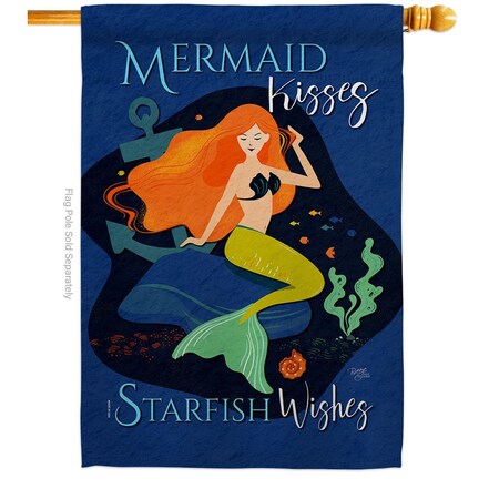 Gardencontrol Mermaid Kiess Animals Sea Creature 28 x 40 in. Dbl-Sided ...