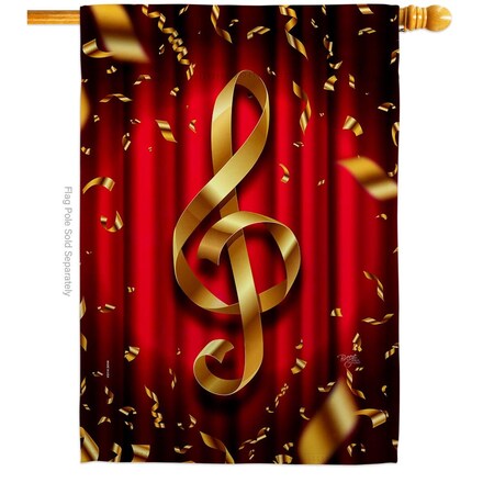 Gardencontrol 28 x 40 in. Clef Interests Music Double-Sided Vertical ...