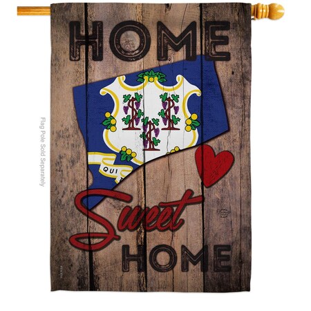 Cuadrilatero 28 x 40 in. State Connecticut Home Sweet American State ...