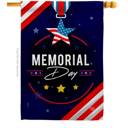 Cuadrilatero 28 x 40 in. Memorial Day Honor American Vertical House ...