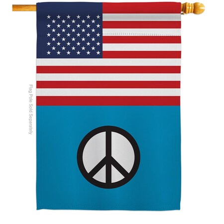 Guarderia US Peace Support Pride 28 x 40 in. Double-Sided Vertical ...