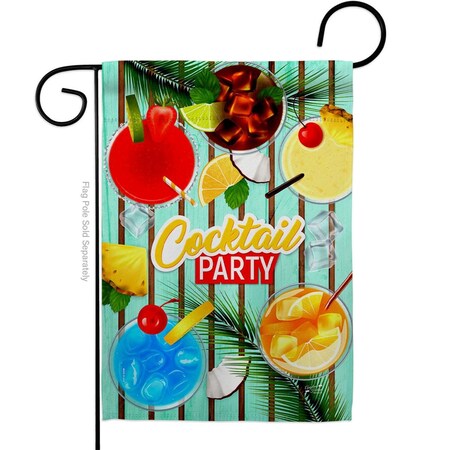 Patio Trasero Cocktail Party Beverages 13 x 18.5 in. Double-Sided ...