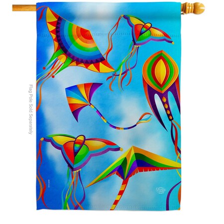 Cuadrilatero Kite in Sky Summertime Fun & Sun 28 x 40 in. Double-Sided ...