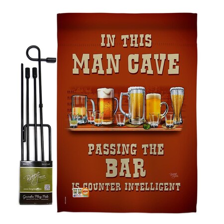 Gardencontrol 13 x 18.5 in. Man Cave Passing the Bar Happy Vertical ...