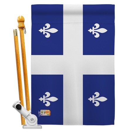 Cosa 28 x 40 in. Quebec Flags of the World Canada Provinces Impressions ...