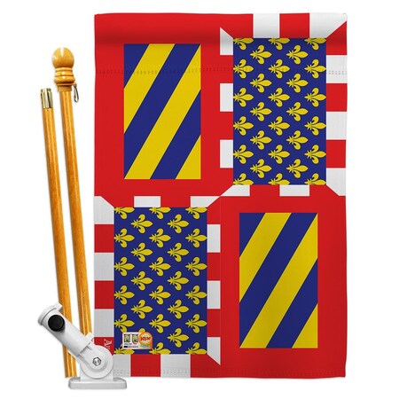 Americana Home & Garden 28 x 40 in. Burgundy Flags of the World ...