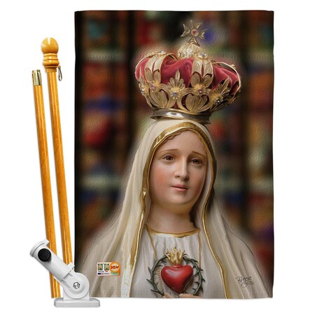 Gardencontrol 28 x 40 in. Our Lady of Fatima Inspirational Faith ...