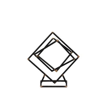 Urban Trends Collection Small Metal Tangled Squares Abstract Sculpture ...
