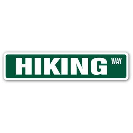 Signmission 4 x 18 in. Hiking Street Sign - Caving Hiker Backpacker ...