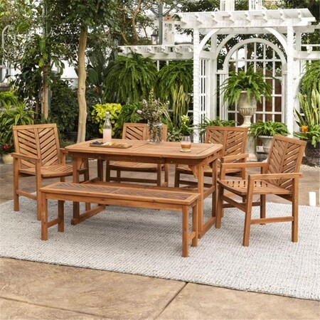 Walker Edison Furniture Walker Edison Furniture 6 Piece Extendable ...