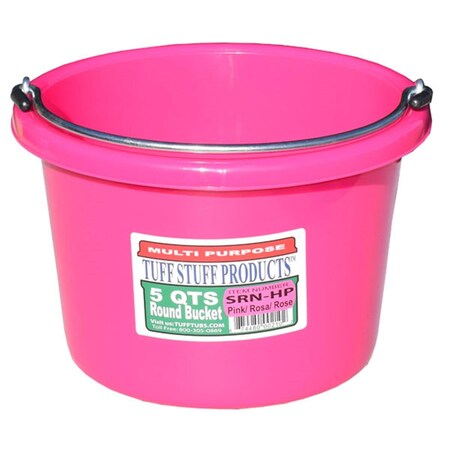 Tuff Stuff 5 qt. Round Bucket Hot, Pink TU600740 | Zoro