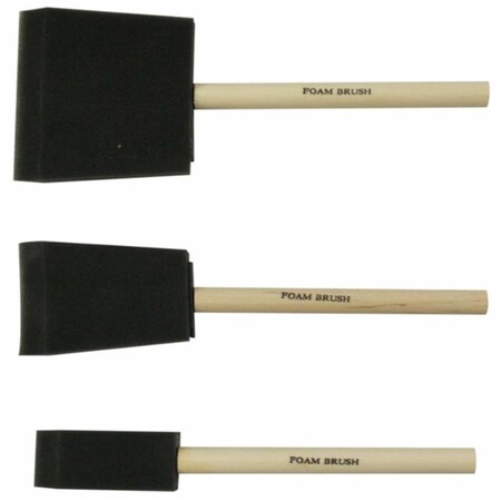 Richard Foam Brushes Set, 1 x 2 x 3 in. - 3 Piece AR601282 | Zoro