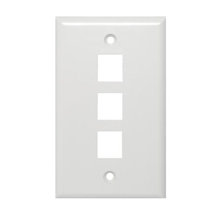 Channel Vision Channel Vision CVG-3GW 3 Jack Gang Plate - White CVG-3GW ...