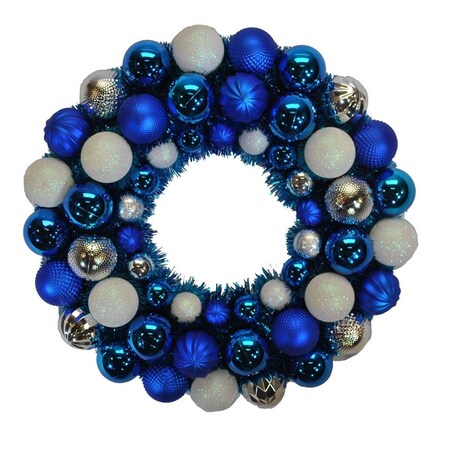 Queens Of Christmas 18 in. Arctic Ball Christmas Wreath Ornament WL-BWR ...