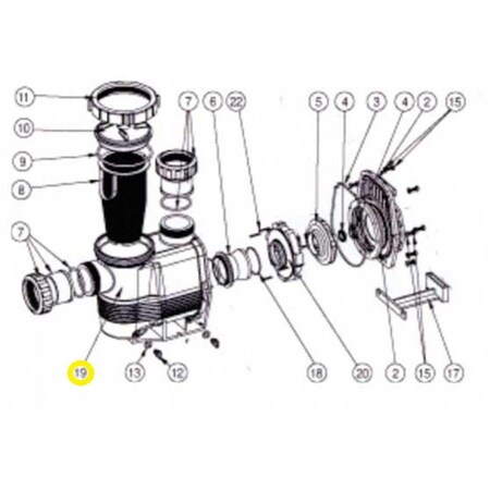 Waterco 2 in. Hydrostorm Plus Pump Strainer Housing 634076 | Zoro