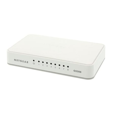 Netgear Netgear GS208 8-Port Gigabit Ethernet 10-100-1000Mbps Switch ...