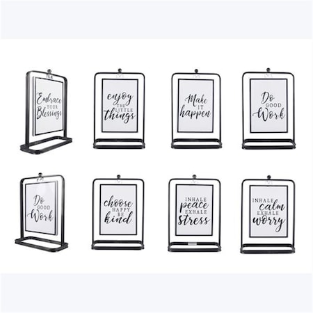 Designs-Done-Right Metal Tabletop Reversible Signs, Black & White - 4 ...