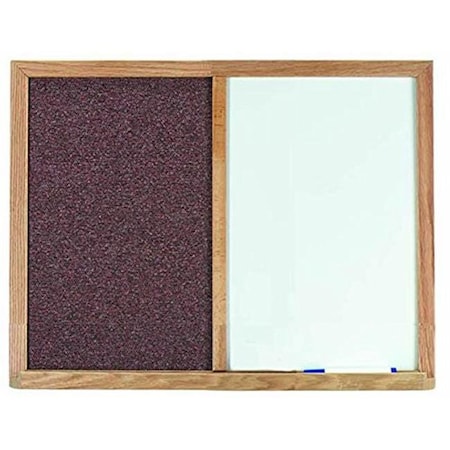 Aarco Aarco Products FCO1824M Oak Frame Combination Mauve Fabric Tack ...