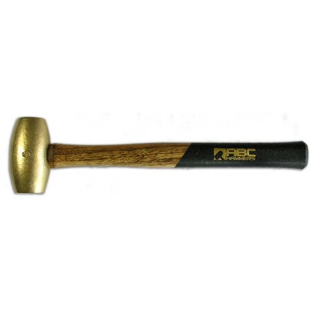 Abc Hammers 5 Lb. Brass Hammer With 18 In. Wood Handle AB1846 | Zoro