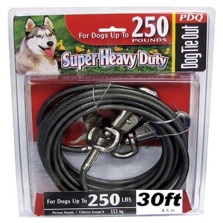 Pdq Pdq Q6830-000-99 30 ft. Super Heavy Duty Dog Tie Out Cable 8298887 ...