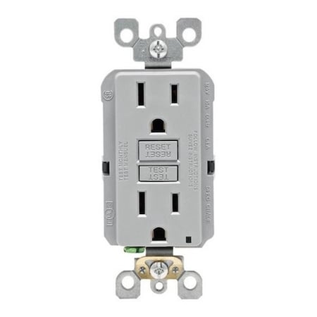 Leviton Leviton GFNT1-KGY 15 amp 125 V GFCI Receptacle Gray 3532520 | Zoro
