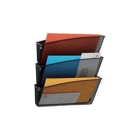 Easy-To-Organize Black Mesh Wall Pocket Set with 3 Pockets EA160083 | Zoro