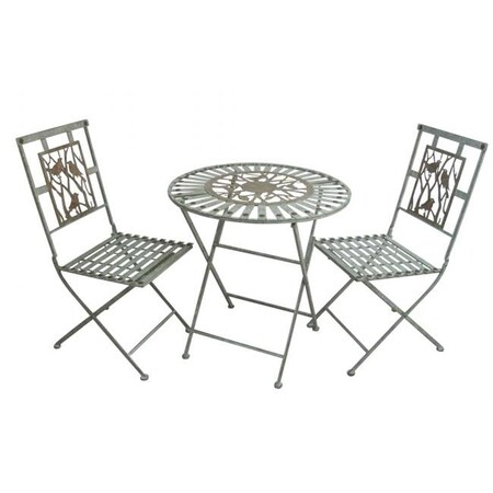 Alpine Corp Alpine Corp. MOD102A Metal Bistro Set - 1 table and 2 ...