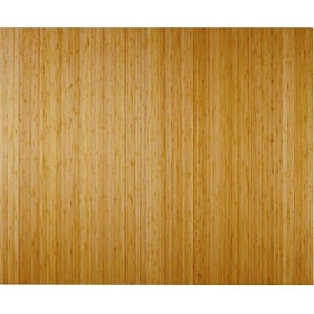 Work-Of-Art Bamboo Chairmat & Rug in. x 52 ft. 4 ft. Wide Slat NATURAL ...