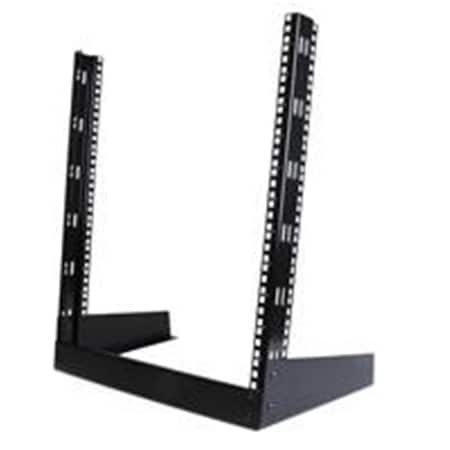 Dynamicfunction 12U 19 in. Desktop Open Frame 2 Post Rack - Black ...