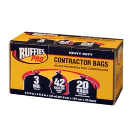 Berry Plastics Ruffies Pro Contractor 42 Gallon Clean Up Bags BE25121 ...