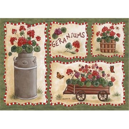 Associated Weavers Custom Printed Rugs GERANIUMS Geraniums Rug ...