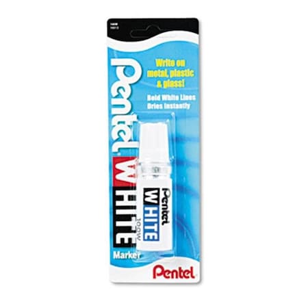 Pentel Pentel 100W Permanent Marker Broad Tip White 100W | Zoro