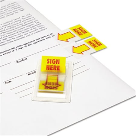 Coolcrafts Arrow Page Flags Sign Here Yellow-Red 2 Dispensers of 50 ...