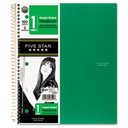 Five Star Wirebound Notebooks- Quad -1-Sub White-8 1/2 x 11-100 Sheets ...
