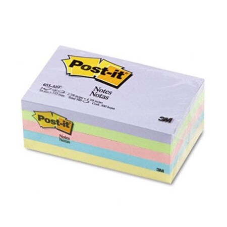 Post-It Sticky note Notes 3 x 5- Five Pastel Colors- 100-Sheet Pads ...